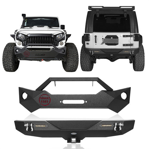 Rock Crawler Front Bumper & Different Trail Rear Bumper Combo Kit for ...