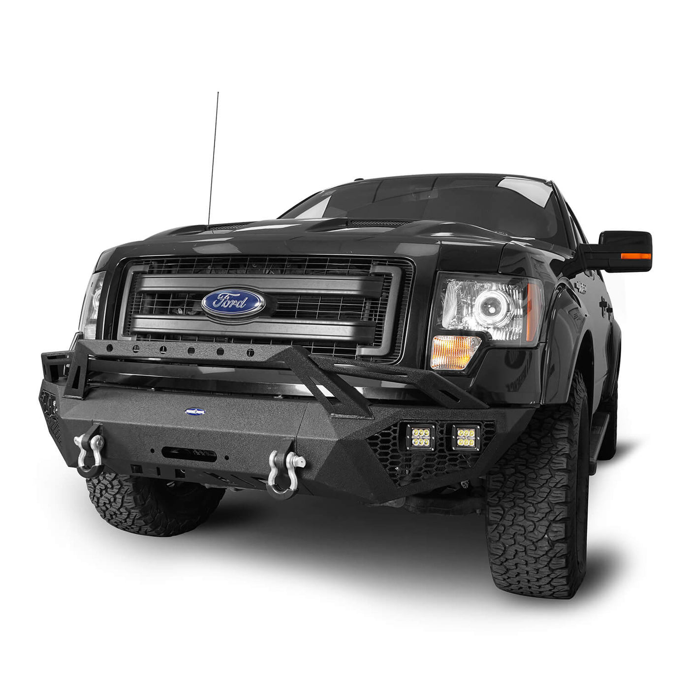 Full Width Front Bumper w/Grill Guard for 2009-2014 Ford F-150 ...