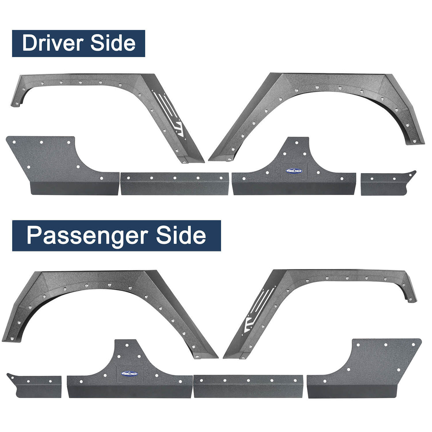 Jeep JK Armour Fender Flares & Body Armor Cladding for 2007-2018 Jeep ...