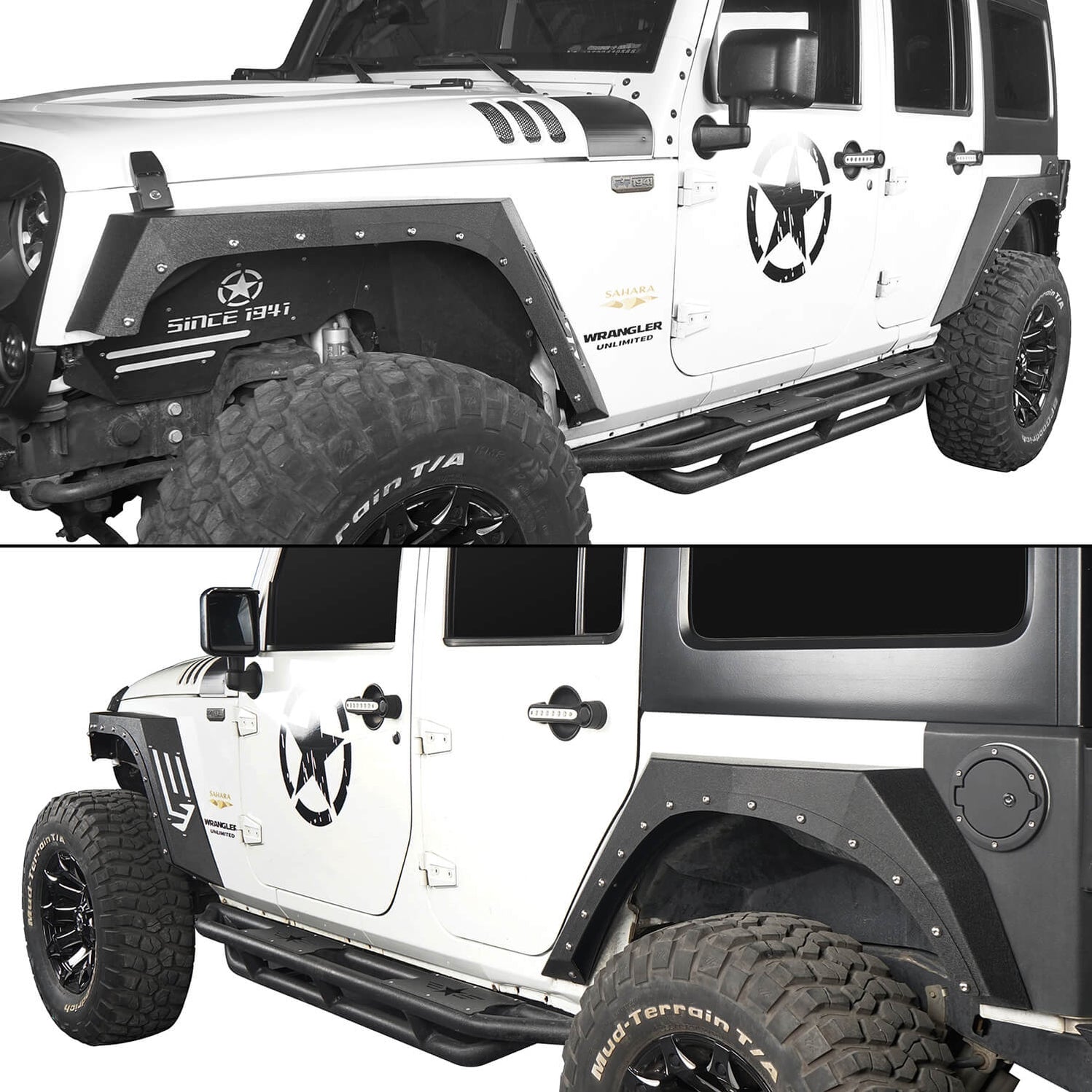Jeep JK Armour Fender Flares & Body Armor Cladding for 2007-2018 Jeep ...