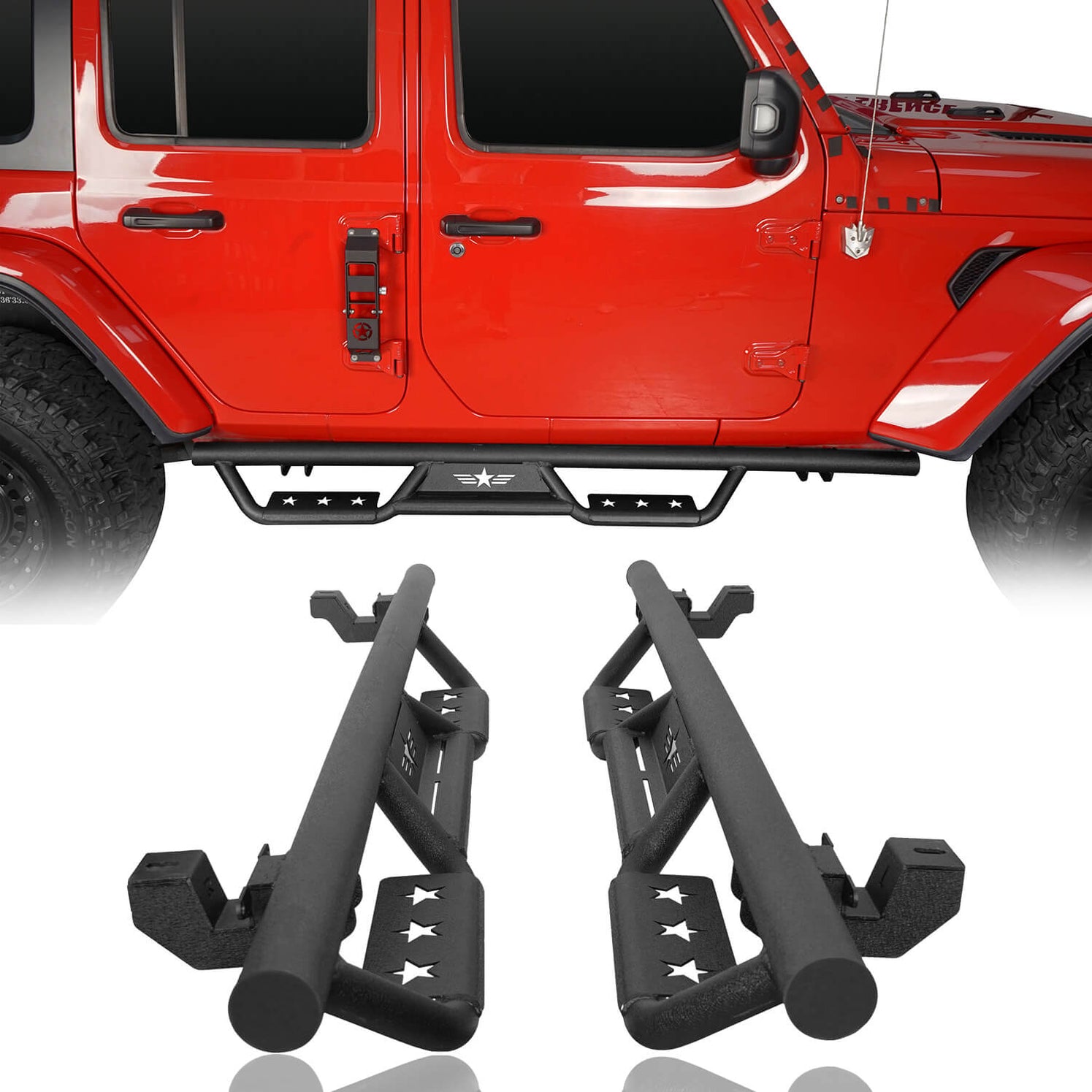 Jeep JL Side Steps 4 Door Running Boards for 2018-2024 Jeep Wrangler JL ...