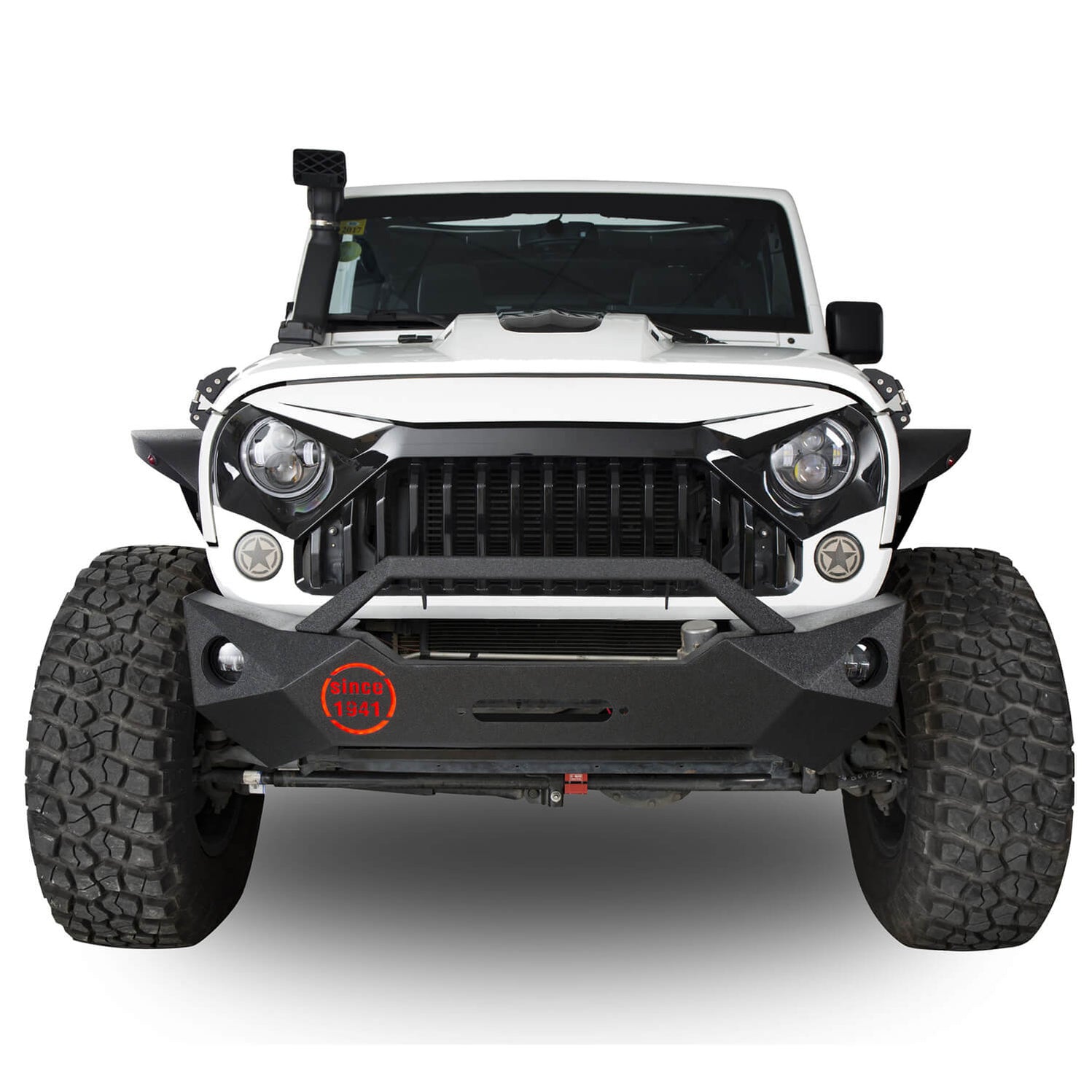 Rock Crawler Front Bumper & Different Trail Rear Bumper w/Tire Carrier ...